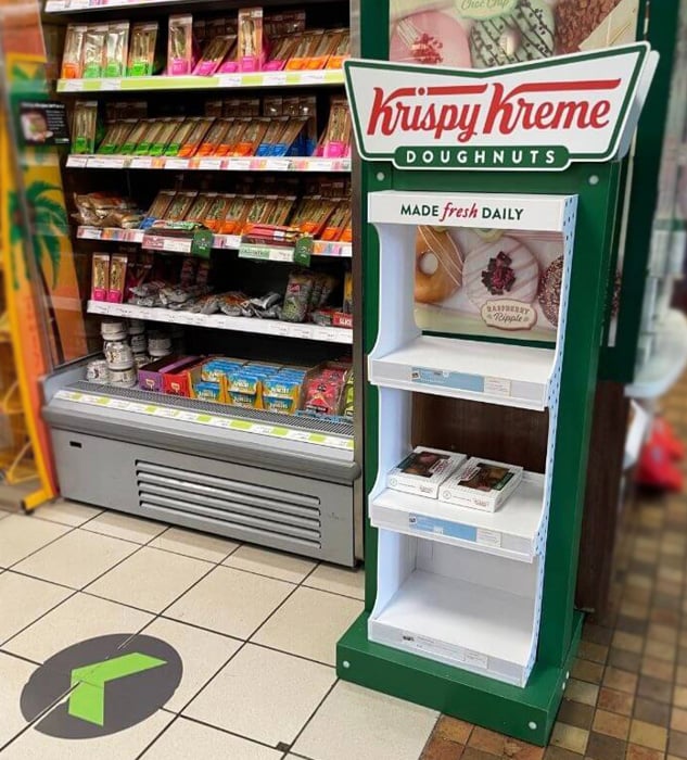 Krispy Kreme Dibond FSDU Case Study by Mauveworx