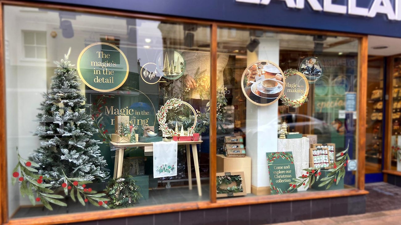 Christmas Window Display Print and Design Case Study by Mauveworx