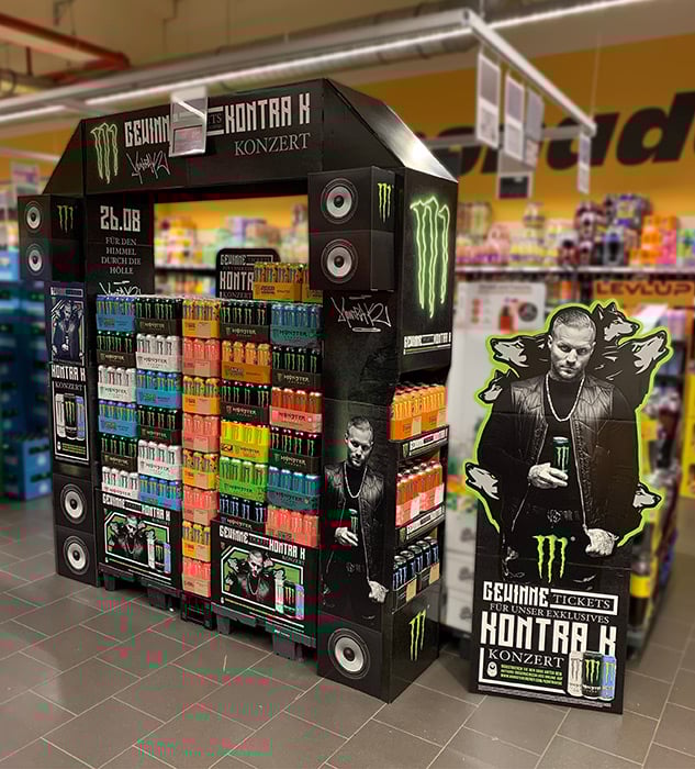 Award-Winning Monster Energy Archway & Standee POS Display Artwork